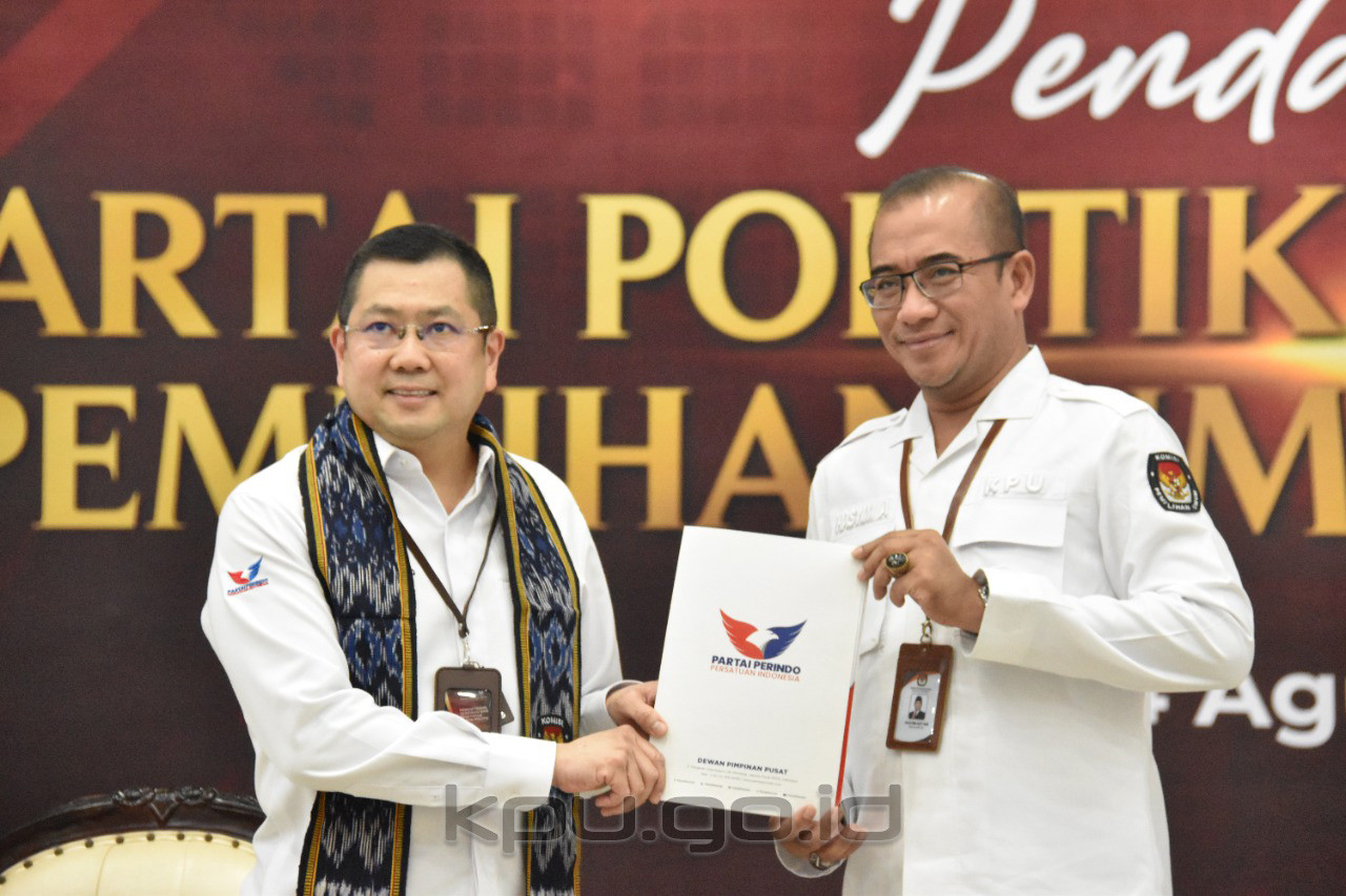 Partai Perindo Mendaftar ke KPU Sebagai Calon Peserta Pemilu 2024 - KPU