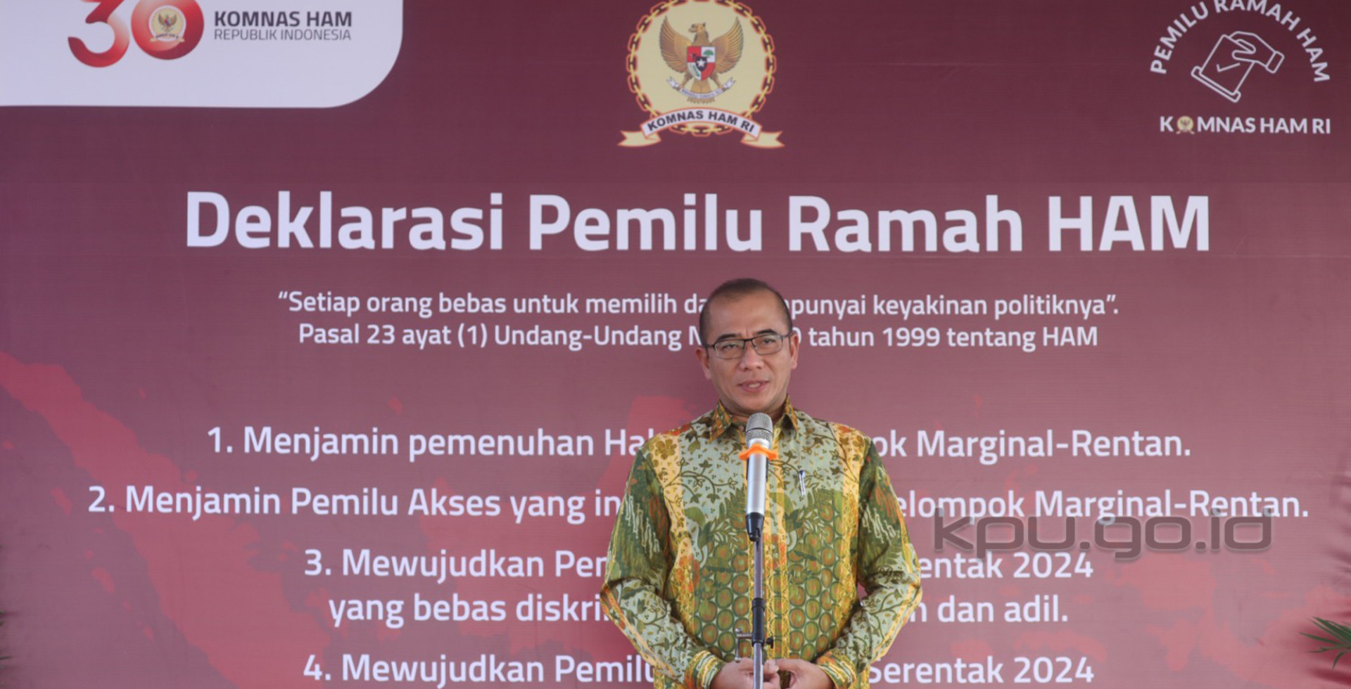 Komitmen Bersama Berikan Jaminan Hak WN Dipilih dan Memilih - KPU